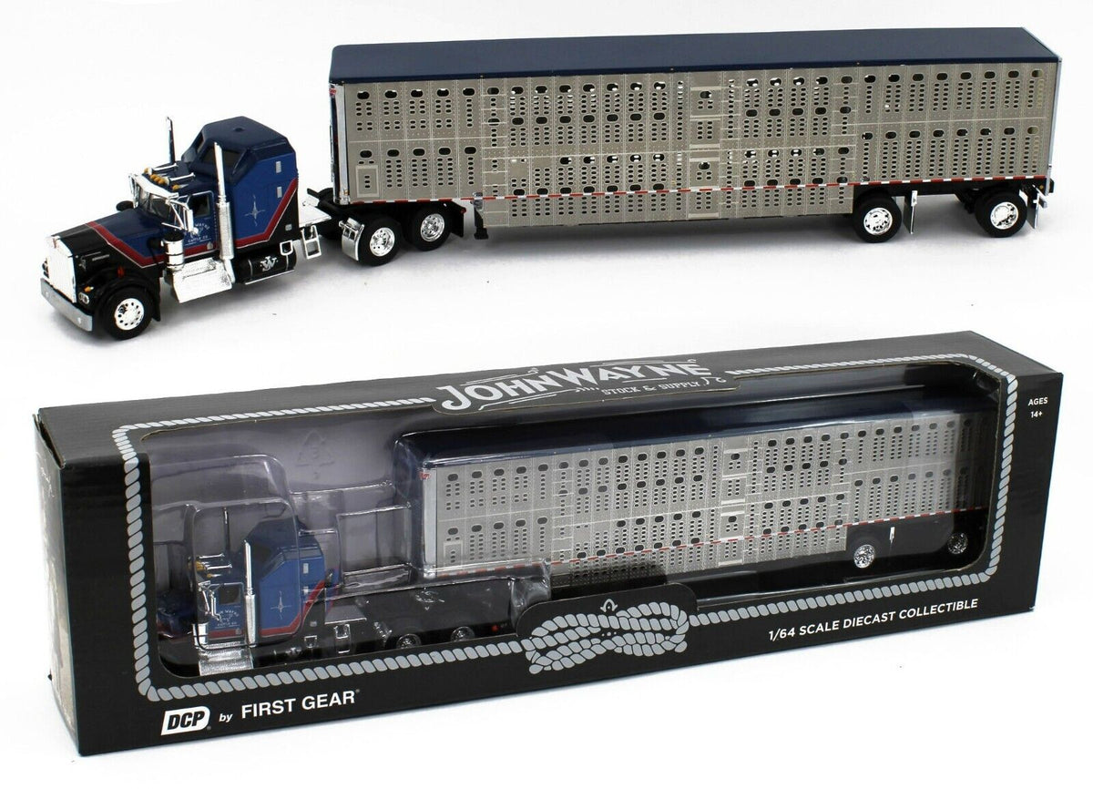 2023 DCP 1:64 *JOHN WAYNE CATTLE CO.* Kenworth W900A w/Wilson Livestoc ...