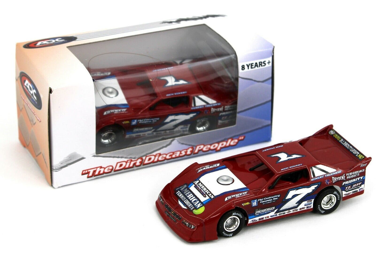 1:64 ADC Dirt Late Model *RICK ECKERT* #7 Red 2018 Car DW618M099 NIB ...