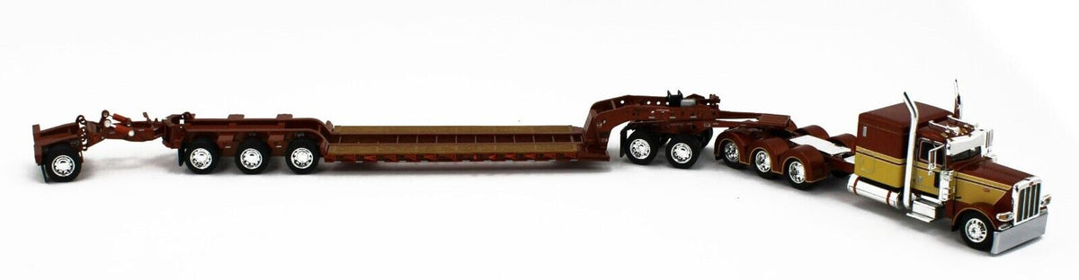 2022 DCP 1:64 *AMBER & TAN* Peterbilt 389 Tri-Axle w/Magnitude HEAVY H ...