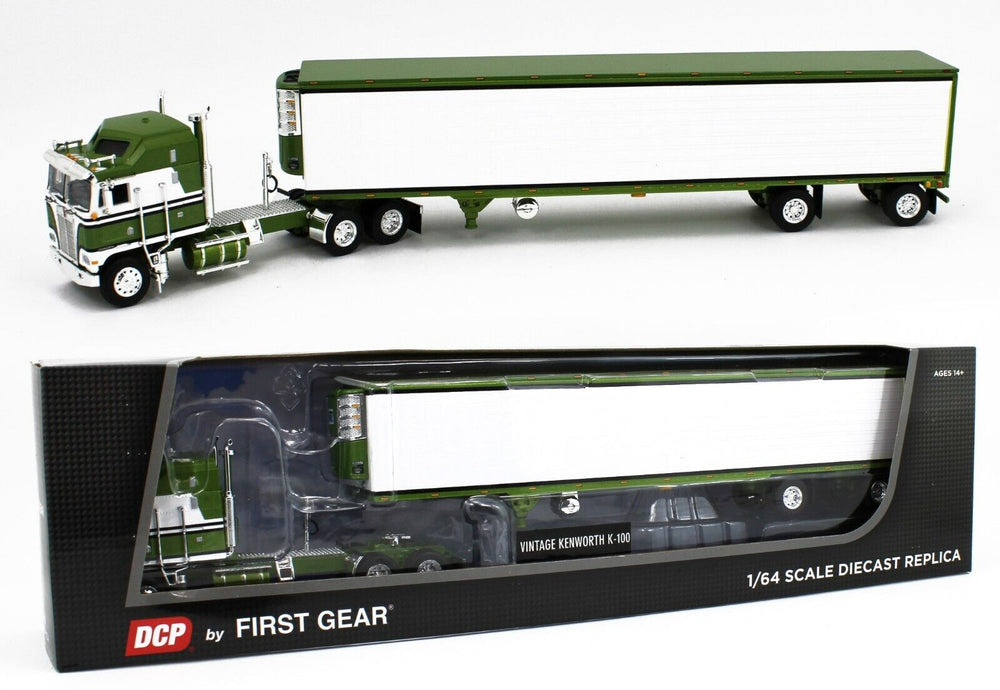 2023 DCP 1:64 *GREEN & WHITE* Kenworth K-100 COE w/53' Utility Reefer ...