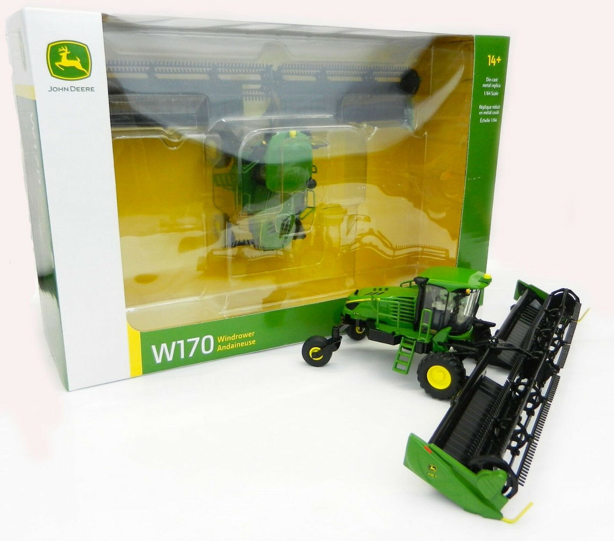 NEW 1:64 SpecCast JOHN DEERE Model W170 WINDROWER w/DRAPER HEAD *HIGH ...