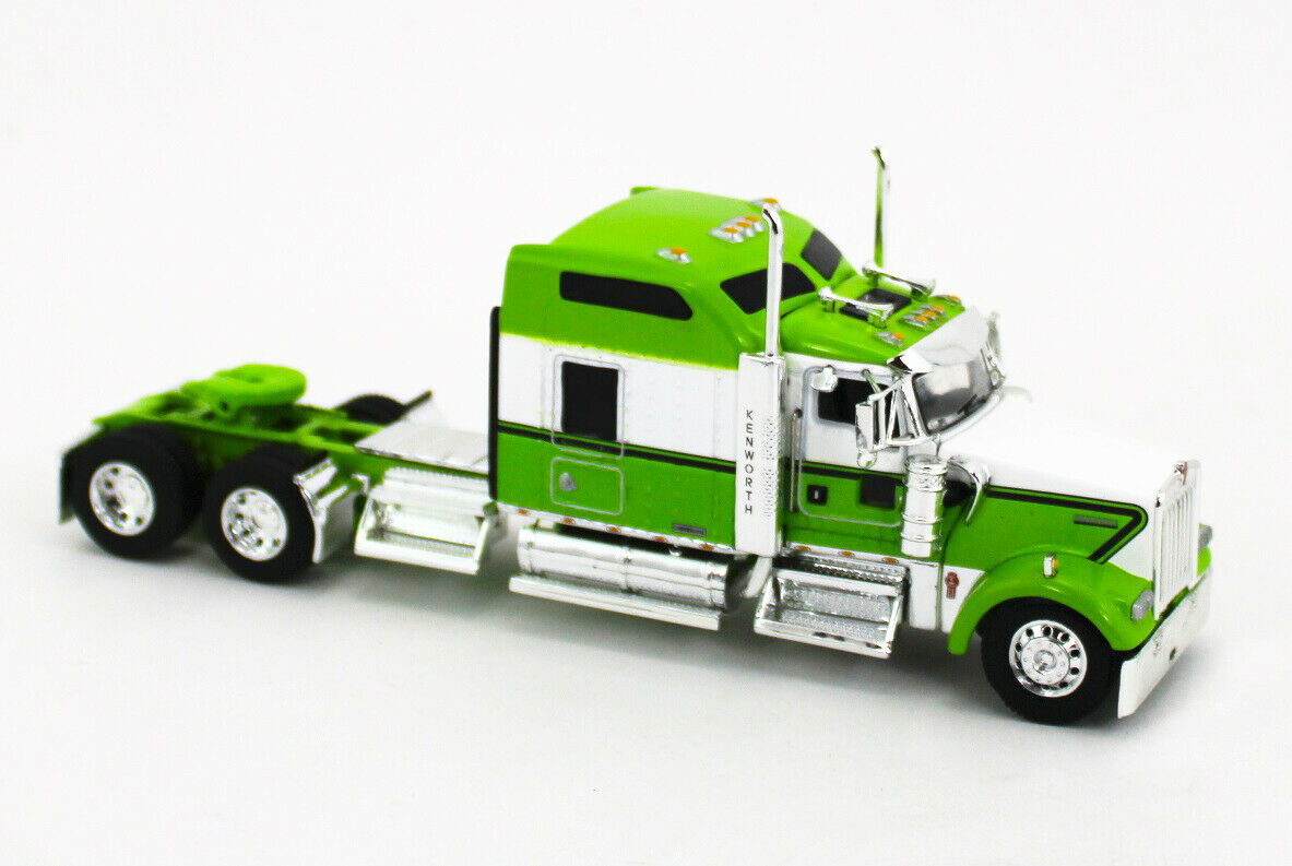 1:64 DCP *Lime Green White* KENWORTH W900 & 53' Split Axle Dry Good Tr ...