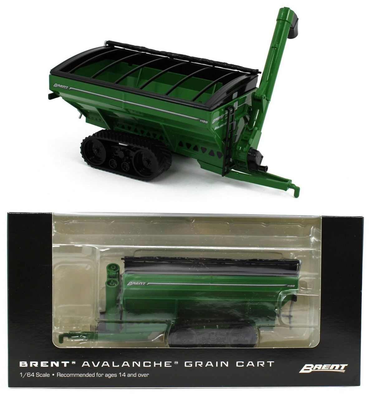 2023 SPECCAST 1:64 *BRENT* GREEN Model 1198 *GRAIN CART* w/TRACKS NIB ...