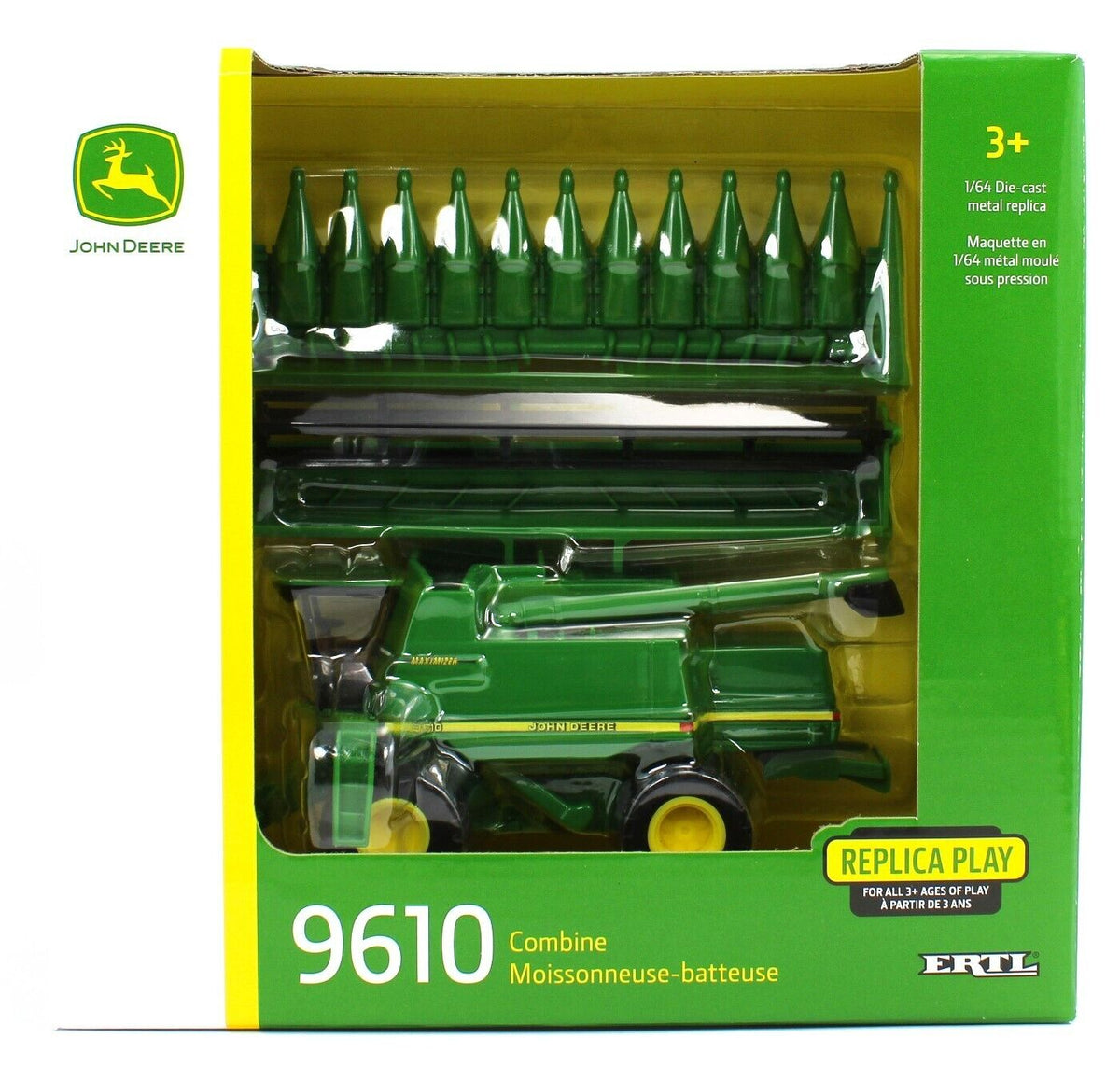 2023 ERTL 1:64 John Deere Model 9610 COMBINE w/CORN & GRAIN HEADS NIB ...