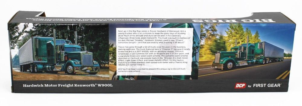 2022 DCP 1:64 *BIG RIGS* HARDWICK Kenworth 86" W900L w/53' Chrome Reef ...
