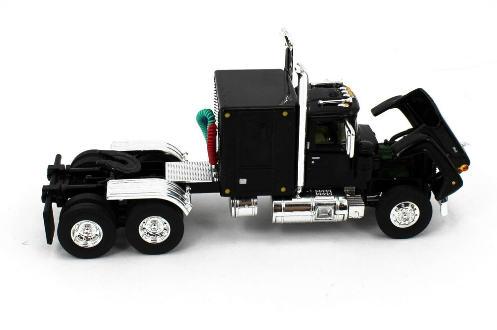 DCP 1:64 *MACK R MODEL* Red Black White Semi Truck Flattop Sleeper 3pc ...