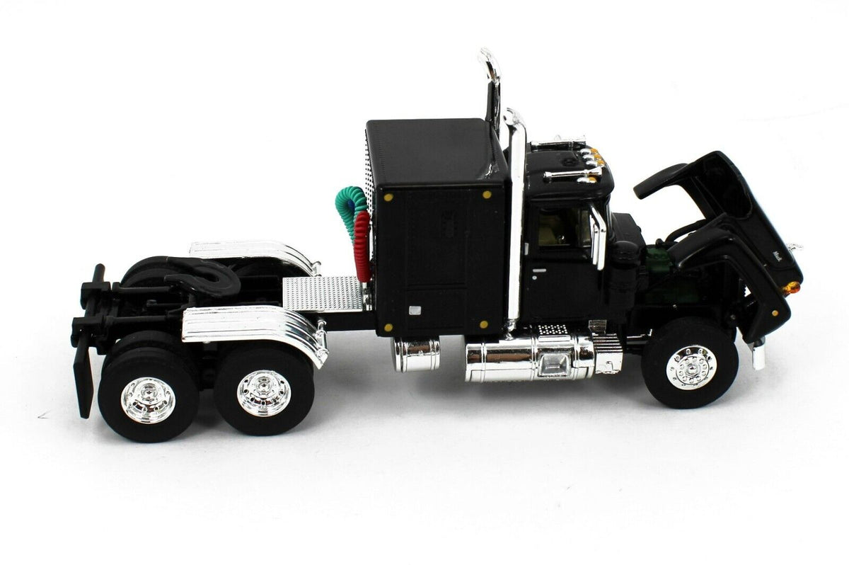 DCP 1:64 *MACK R MODEL* Red Black White Semi Truck Flattop Sleeper 3pc ...