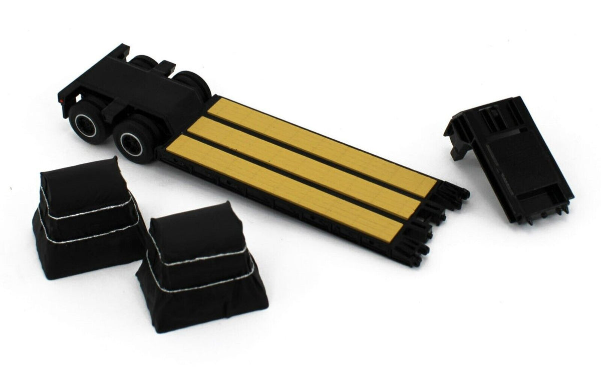 DCP 1:64 *BLACK* Rogers Vintage Lowboy Trailer with 2pc Coil Load *NEW ...